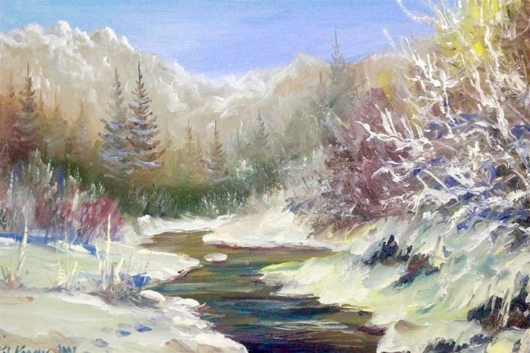 K.V. Kozack - Original Oil Painting Signed, Impressionist Oil Board ...