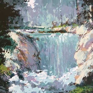 Gary Hinte - "waterfall", Vintage Mid-century Modernist, Hand Signed ...
