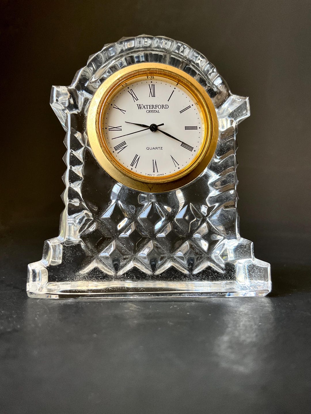 Waterford Crystal Mini Quartz Clock, Brand on Bottom, Waterford Ireland ...
