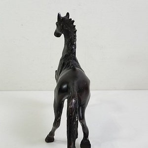 Cast Metal - Large "black Stallion," Horse Sculpture, Free Standing ...