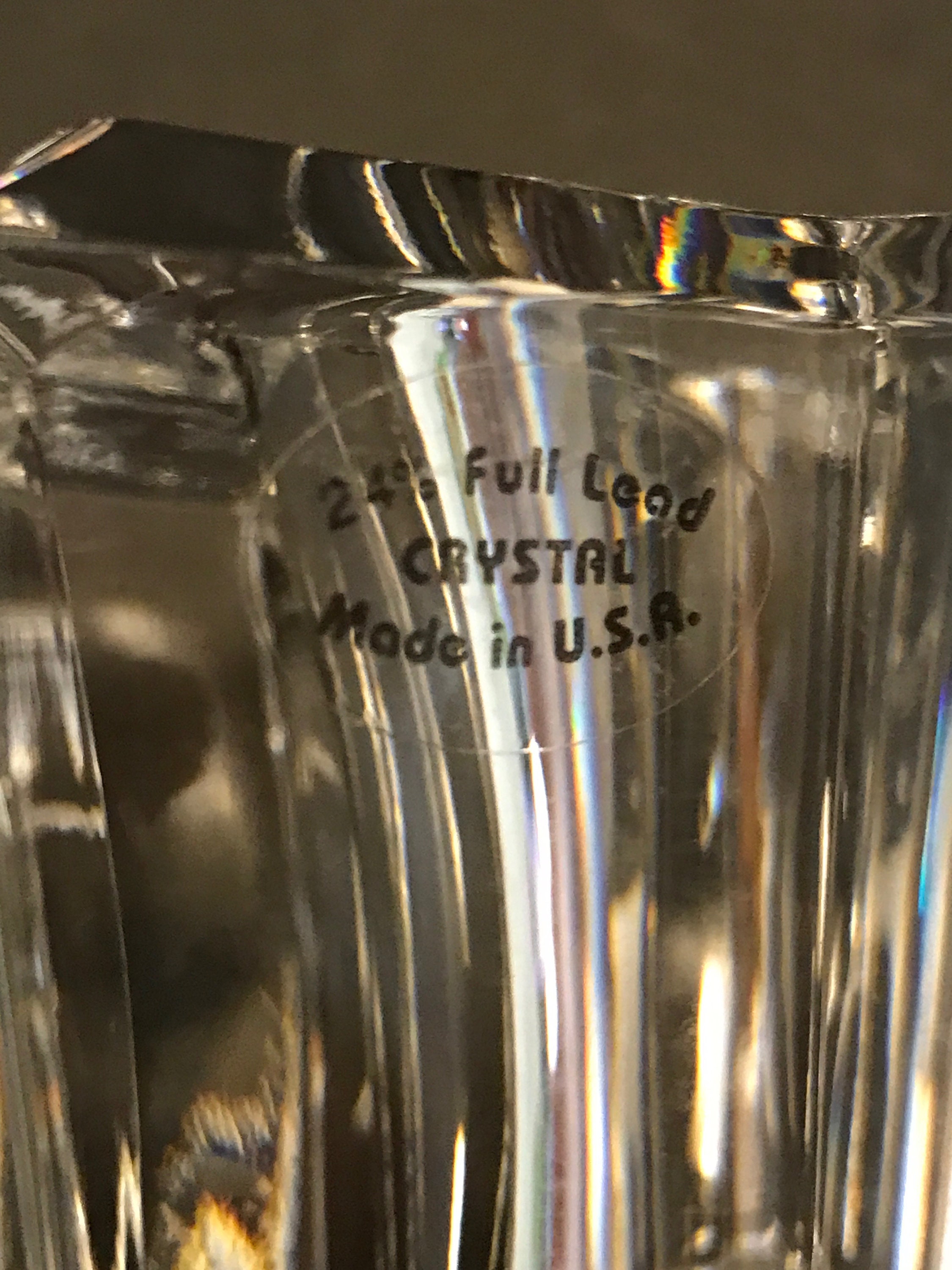 PARTYLITE CRYSTAL 24% Lead Crystal Made in USA Six Point | Etsy