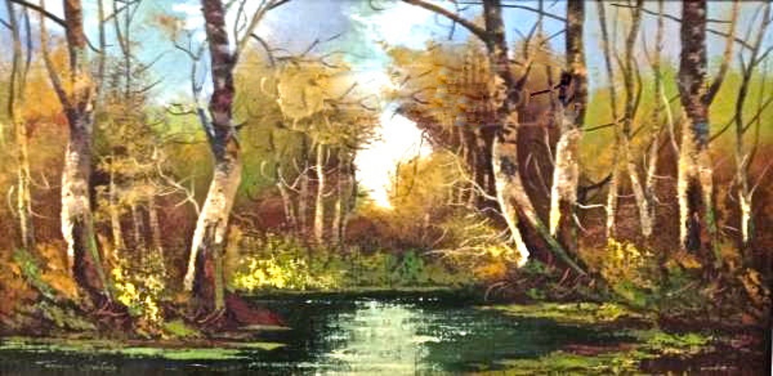 Gabris Large Original Oil Painting of Landscape With Birch - Etsy Canada