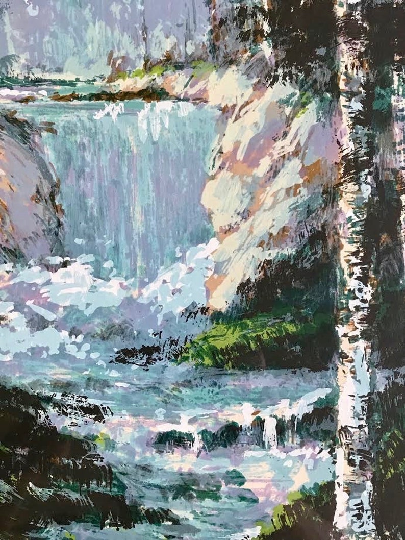 Gary Hinte - "waterfall", Vintage Mid-century Modernist, Hand Signed ...