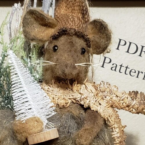 New 2020 Instant DOWNLOAD PATTERN Primitive Winter Mouse in - Etsy