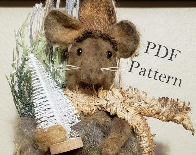 New 2020 Instant DOWNLOAD PATTERN Primitive Winter Mouse in - Etsy