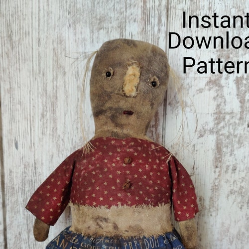 Instant Download Pattern Primitive Folk Art Spring Black | Etsy