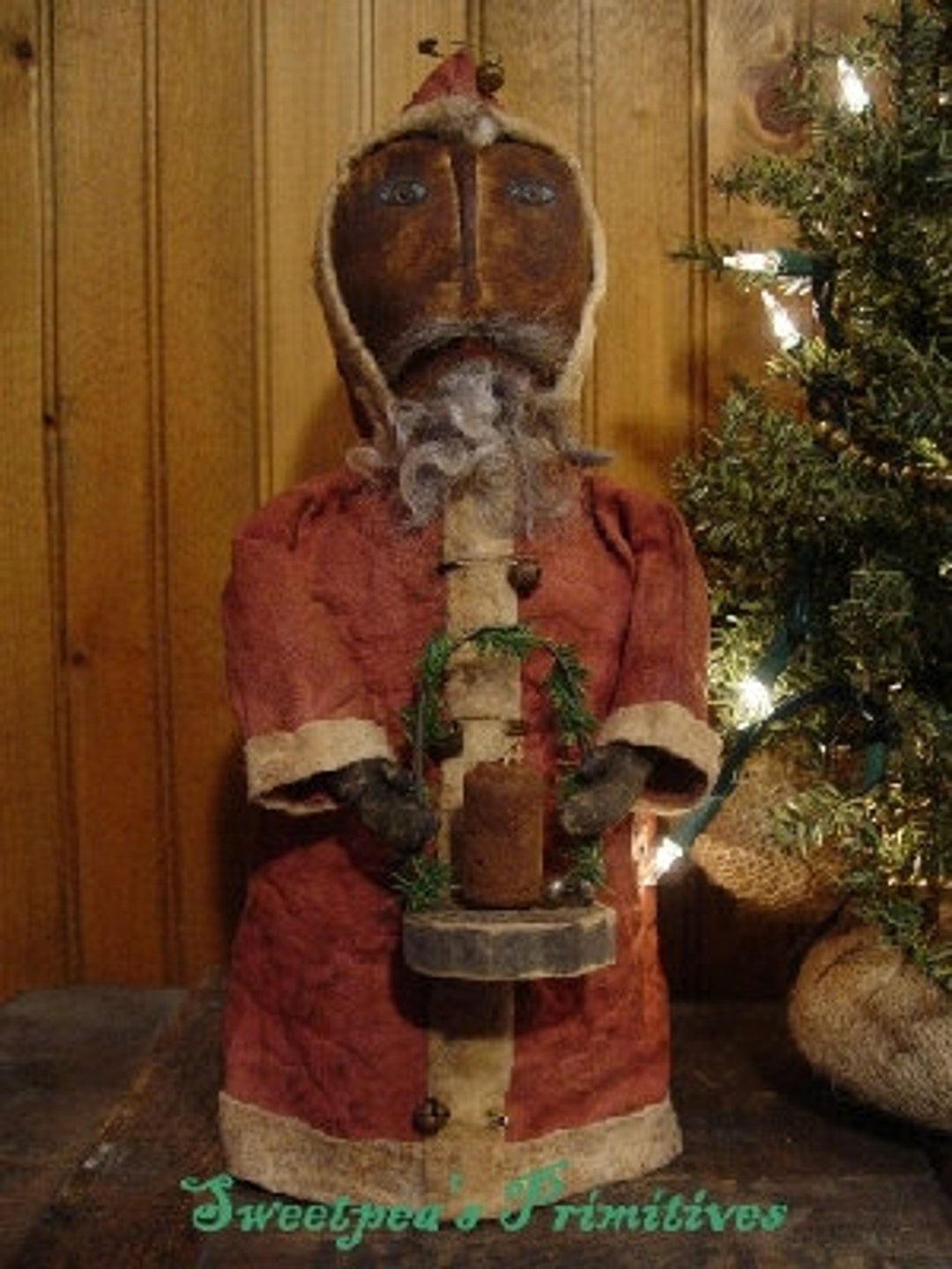 Instant Download Pattern Primitive Christmas Folk Art Santa Doll E ...