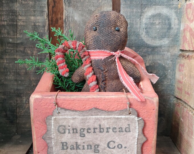 Ready to Ship Primitive Barn Red Aged Box Set With Gingerbread Candy ...