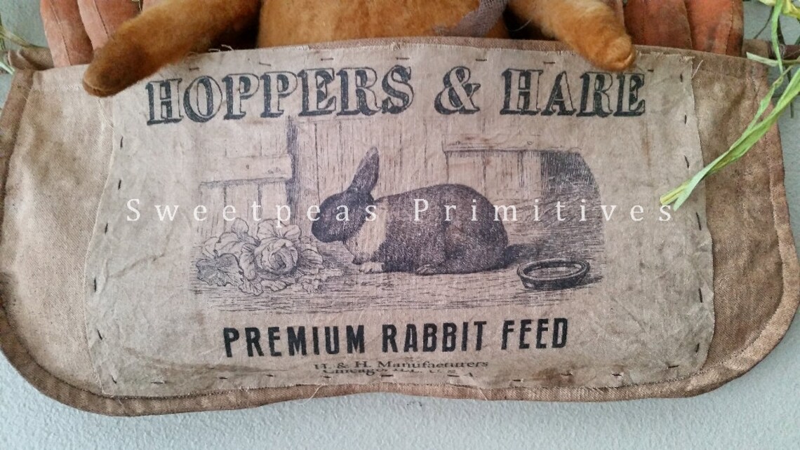 2016 E-PATTERN Primitive Folk Art Early Style Bunny Rabbit - Etsy