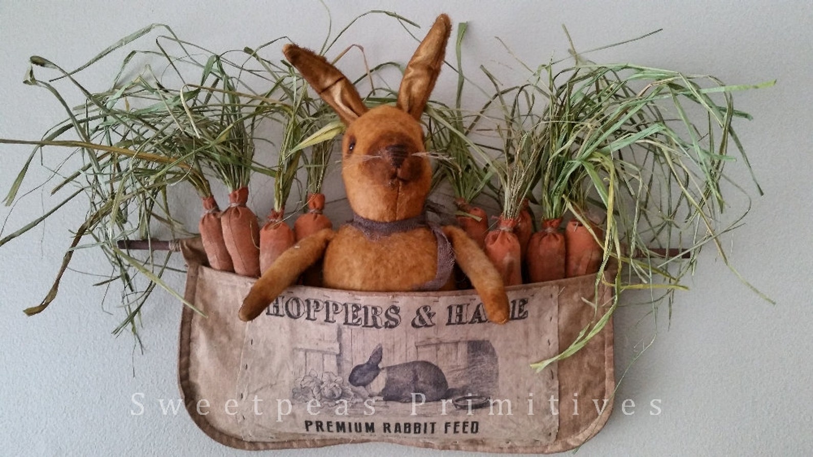 2016 E-PATTERN Primitive Folk Art Early Style Bunny Rabbit - Etsy