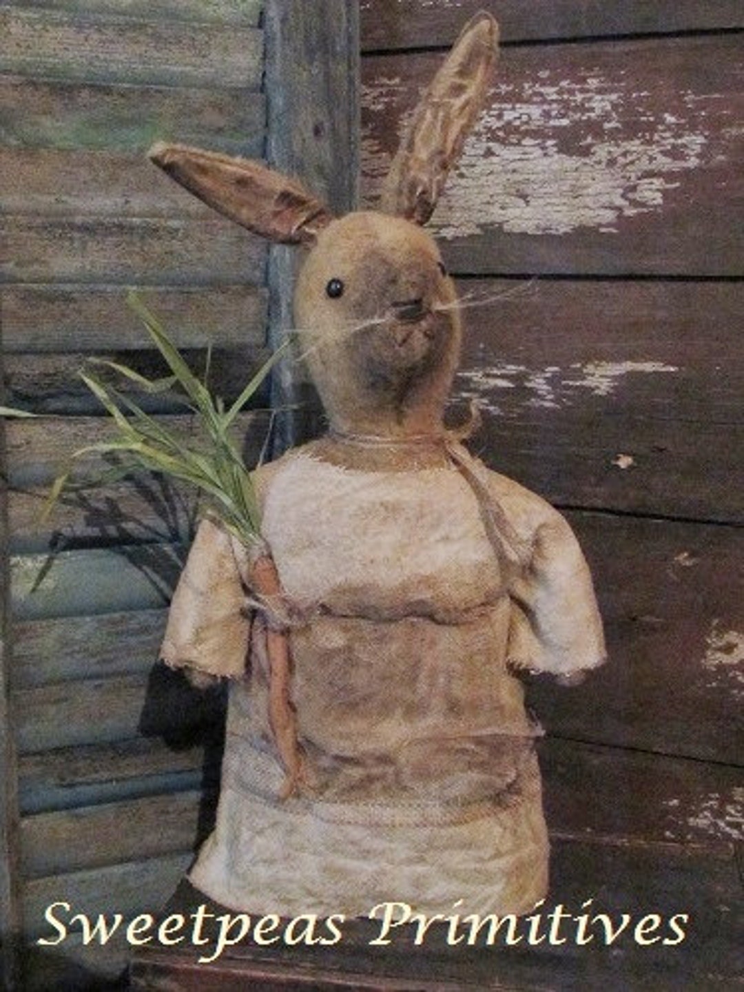 2015 Instant Download PATTERN Primitive Folk Art Early Style Bunny ...