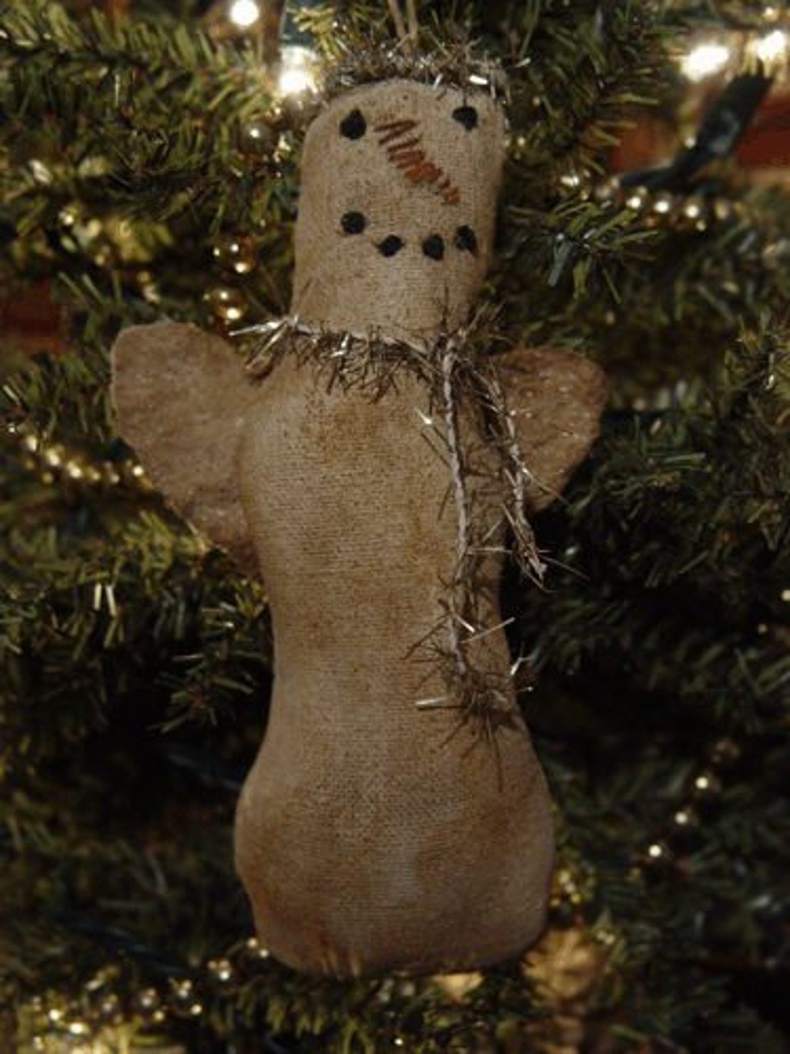 Instant Download Pattern Primitive Christmas Folk Art Snow Angel Ornie ...