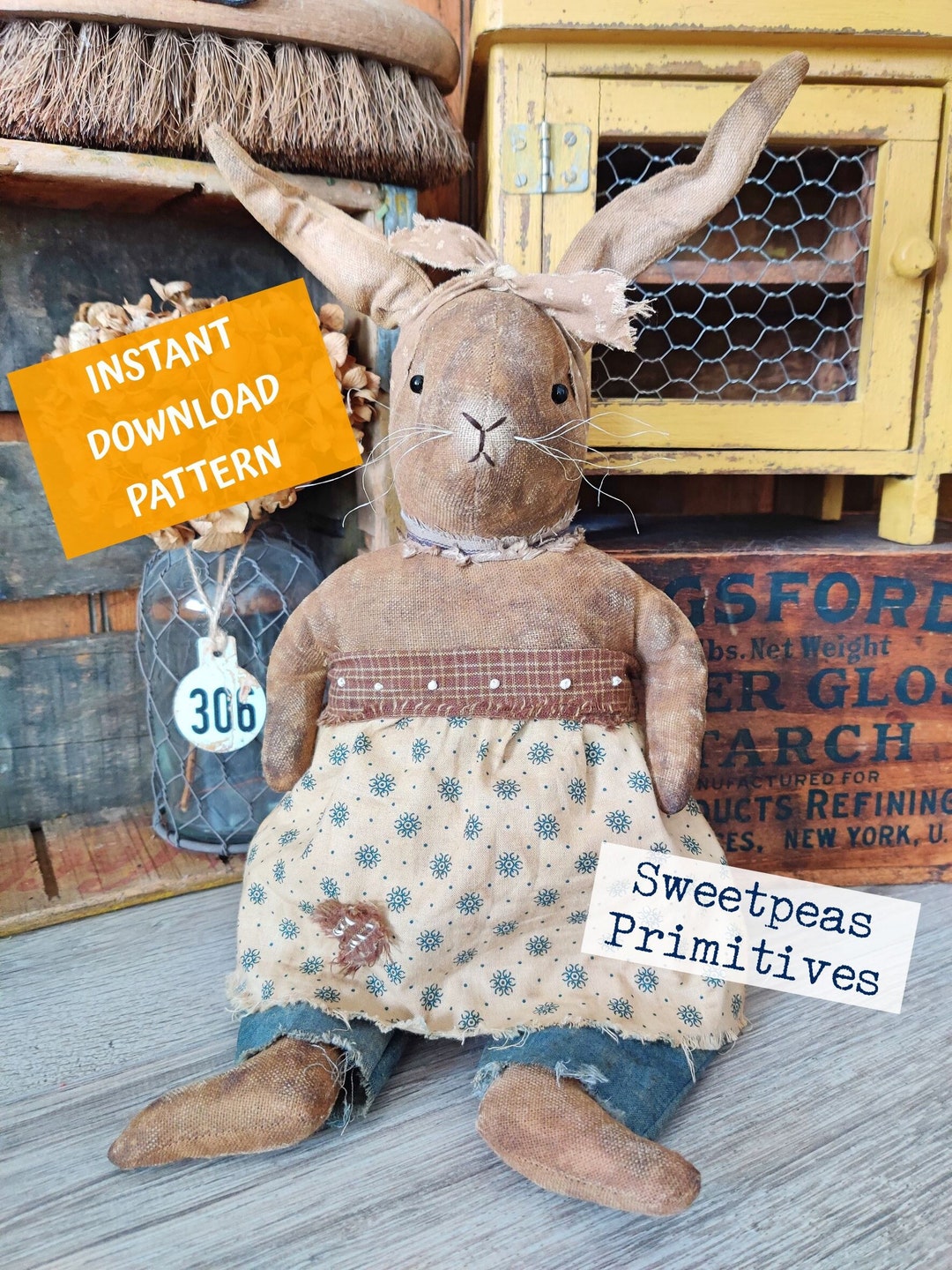 NEW 2022 Instant Digital Download PATTERN PDF Primitive Vintage Style ...