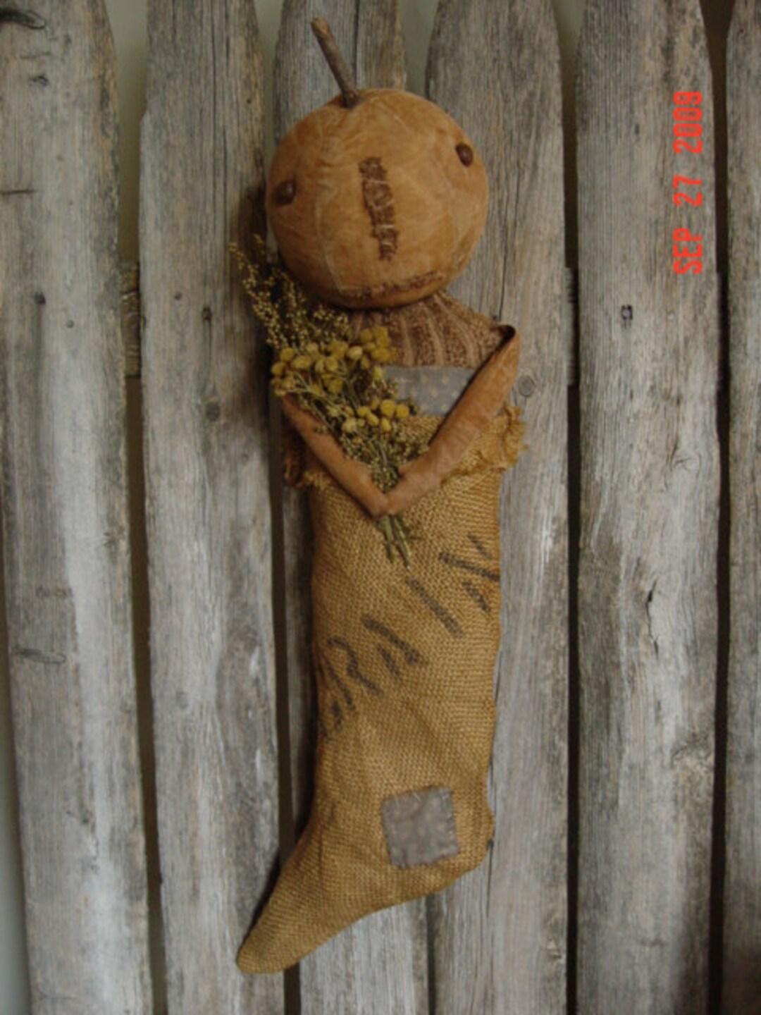 Instant Download Pattern Primitive Folk Art Early Style Fall Pumpkin ...