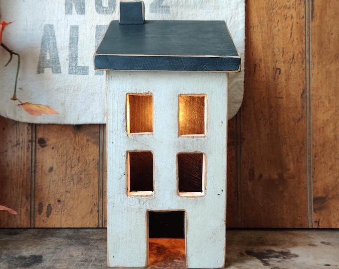 Primitive Rustic Aged White Farmhouse Handmade Colonial Wood Wooden ...