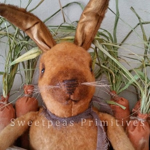 2016 E-PATTERN Primitive Folk Art Early Style Bunny Rabbit Doll With ...