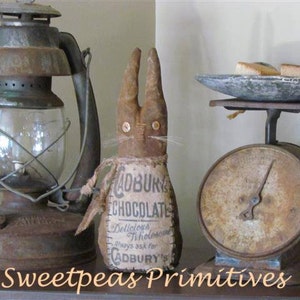 INSTANT DOWNLOAD 2015 E-PATTERN Primitive Folk Art Early Style Bunny ...