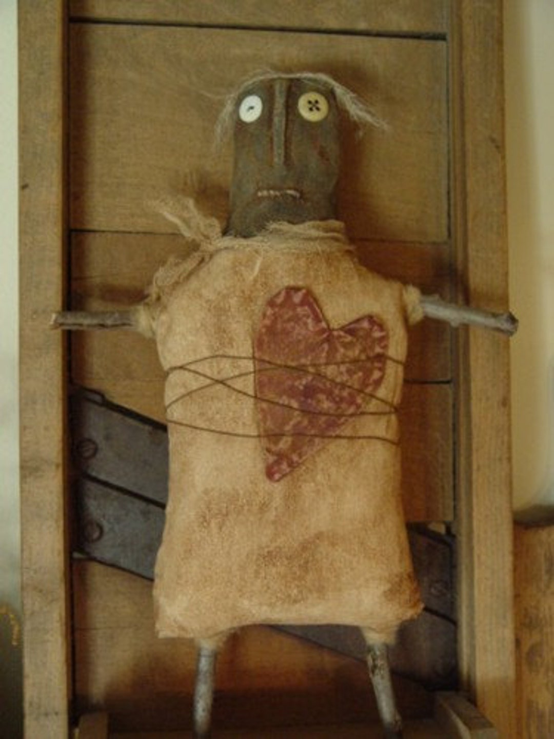 Instant Download Pattern Primitive Early Style Folk Art Black Valentine ...