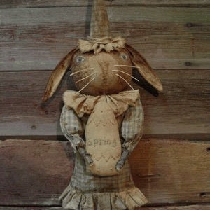 Instant Download Pattern Primitive Folk Art Spring Bunny - Etsy