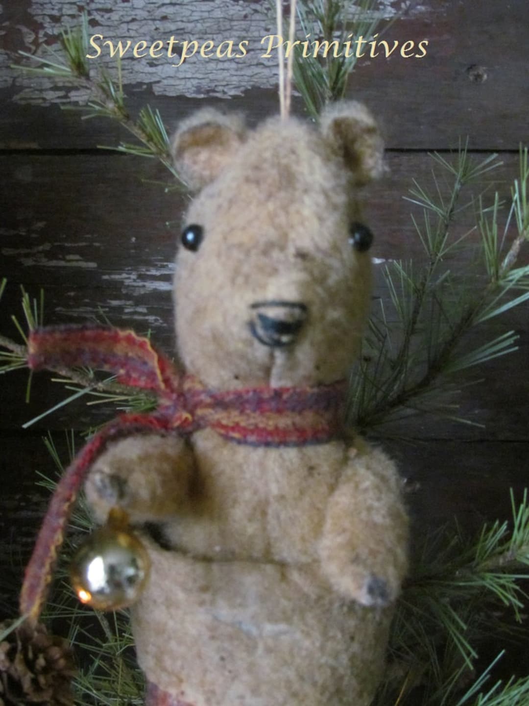 Instant Download Pattern Primitive Folk Art Early Style Christmas Teddy ...