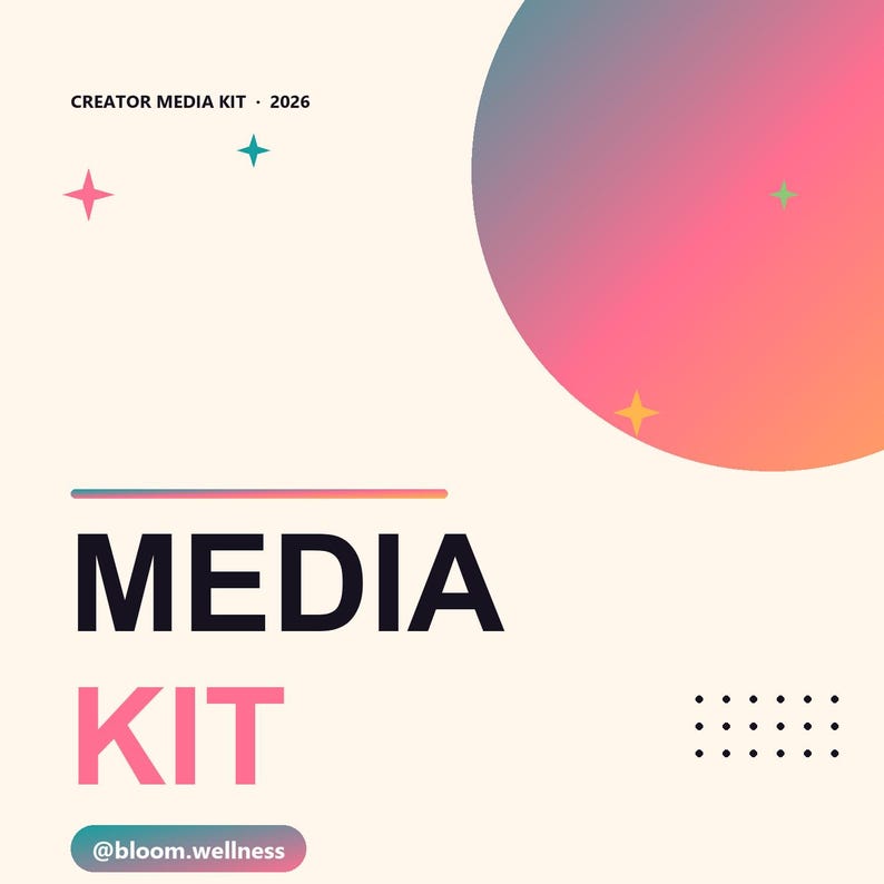 Wellness Coach Canva Template Editable Media Kit Editable Gradient ...