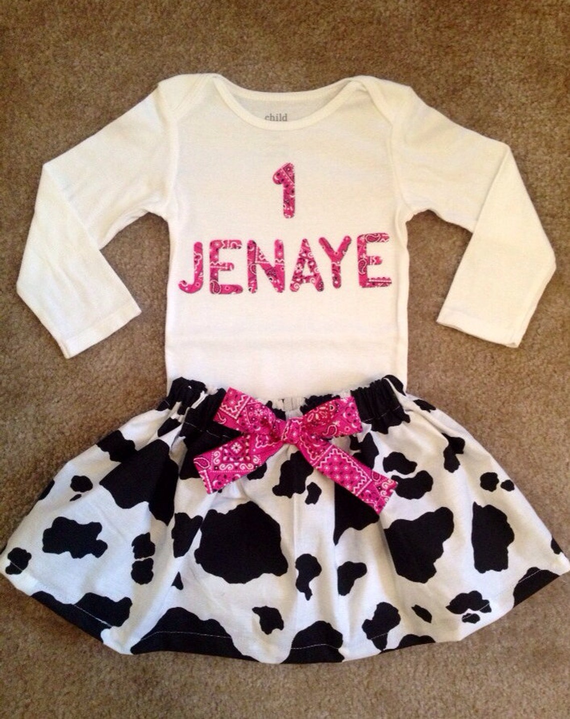 Barnyard Birthday Outfit Cowgirl Pink Dress up Skirt Bandana Sash ...