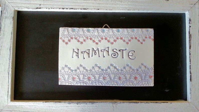 Namaste Handmade Plaque - Etsy