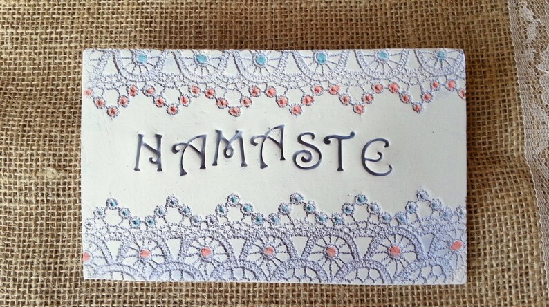 Namaste - Handmade Plaque - Etsy