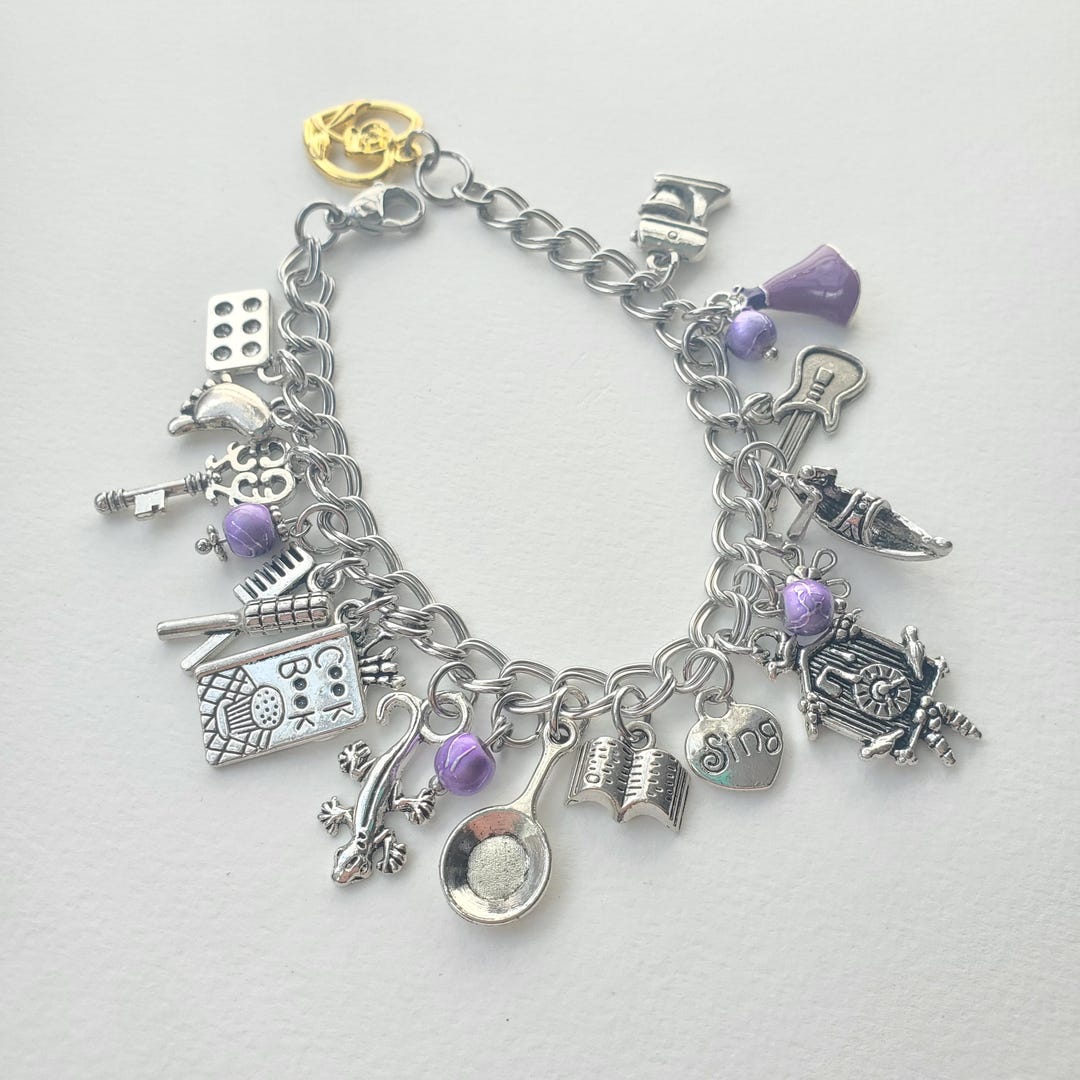 Rapunzel Tangled Custom OOAK Charm Bracelet Fairy Tale Fan Bracelet ...
