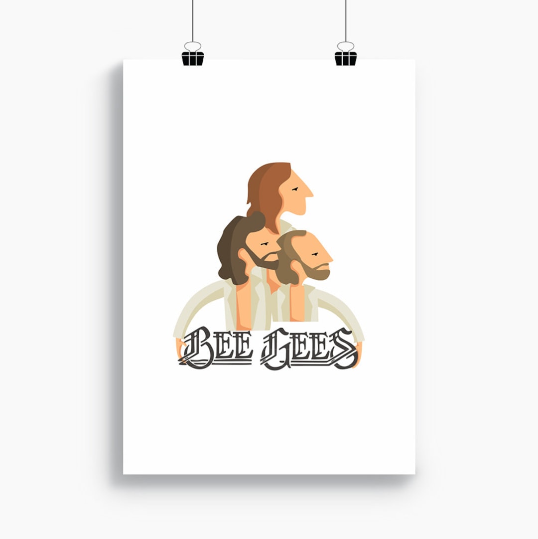 Bee Gees Print, Illustration to Decorate Your Home, Custom Gift ...