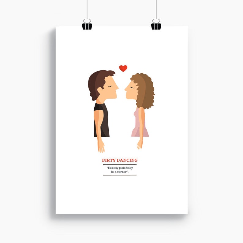 Dirty Dancing Print Illustration to Decorate Your Home | Etsy