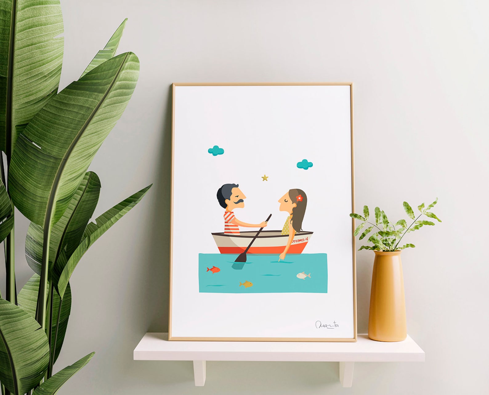 Learning to Row Print Illustration to Decorate Your Home - Etsy
