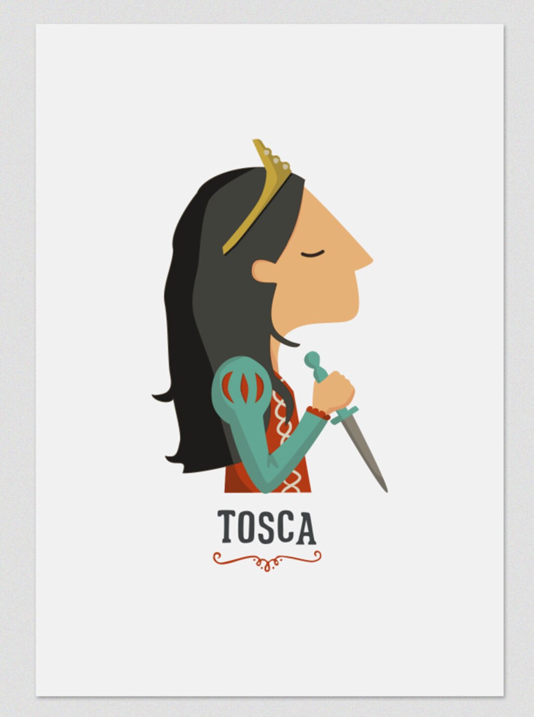 Tosca Print, Illustration to Decorate Your Home, Custom Gift ...