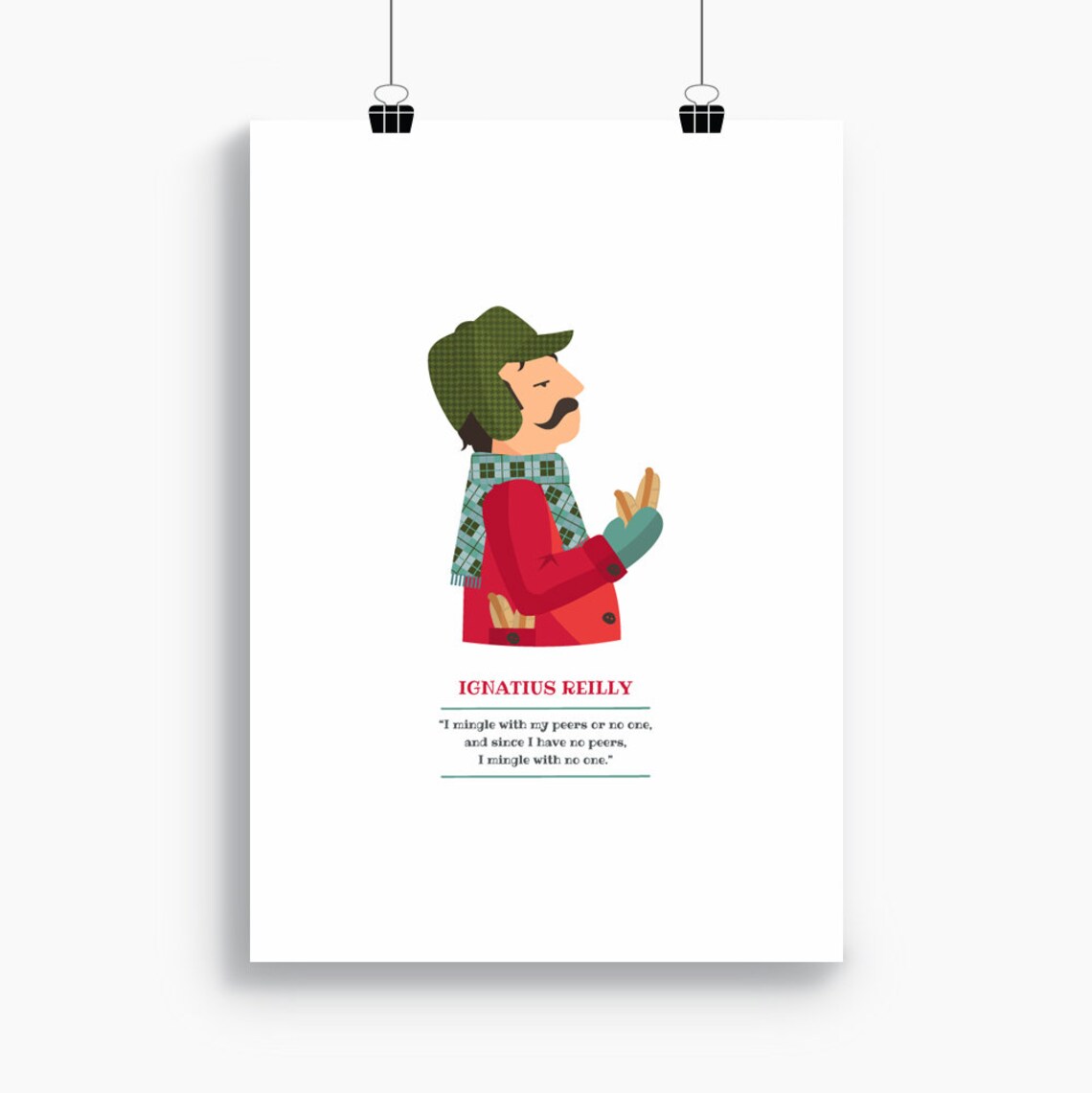 Ignatius J. Really- A Confederacy of Dunces Print, Illustration to ...