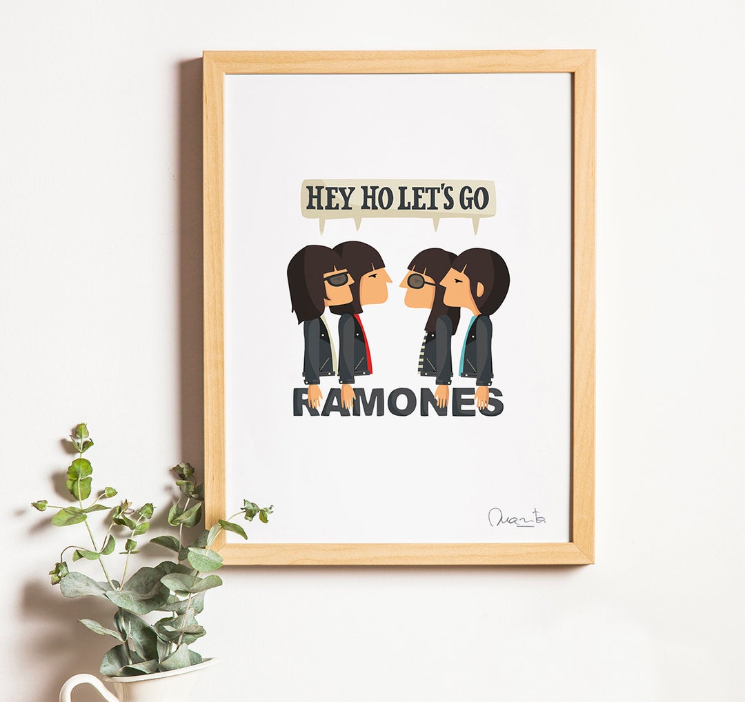 Ramones Illustration Print, Punk Rock Art, Home Decor - Etsy