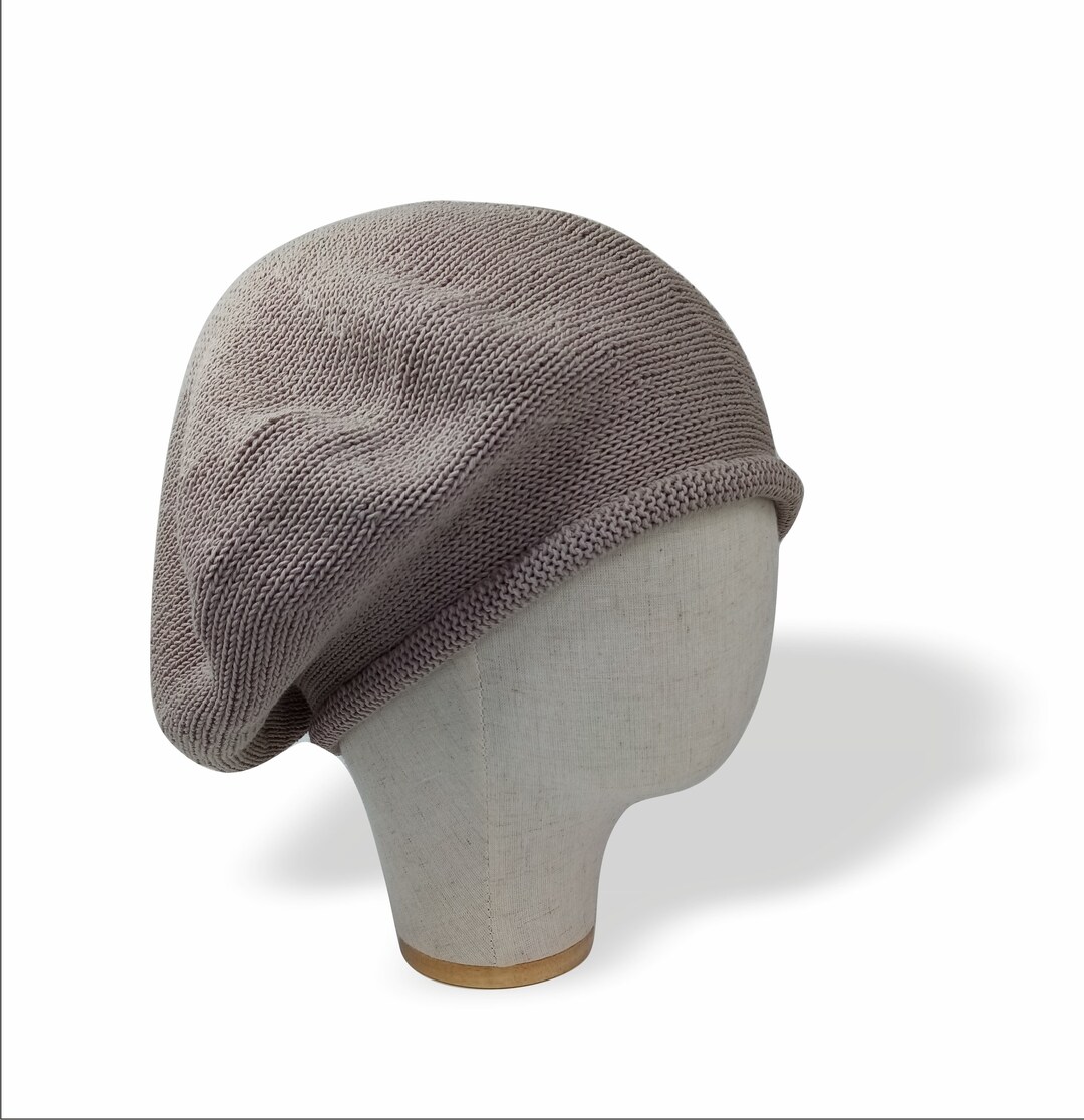 Outlander Tam Cappuccino Cotton Beret Men Summer Hats Women Handmade ...