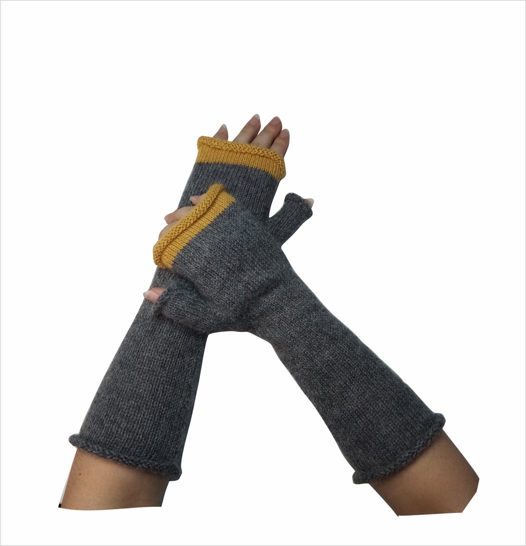 Fingerless Gloves Women Alpaca Arm Warmers Fingerless Mittens - Etsy