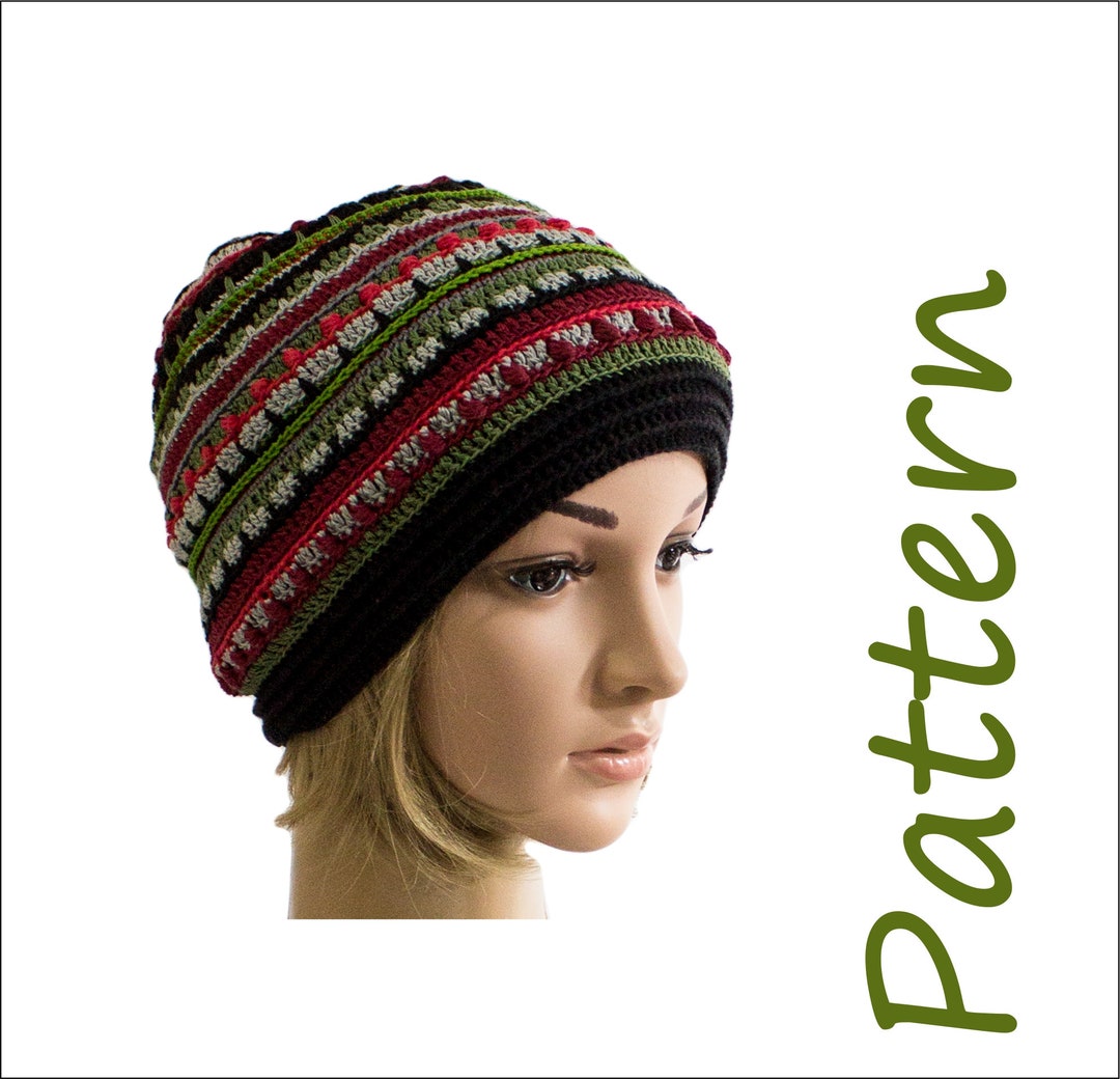 Colorful Crochet Hat Pattern for Women - Etsy