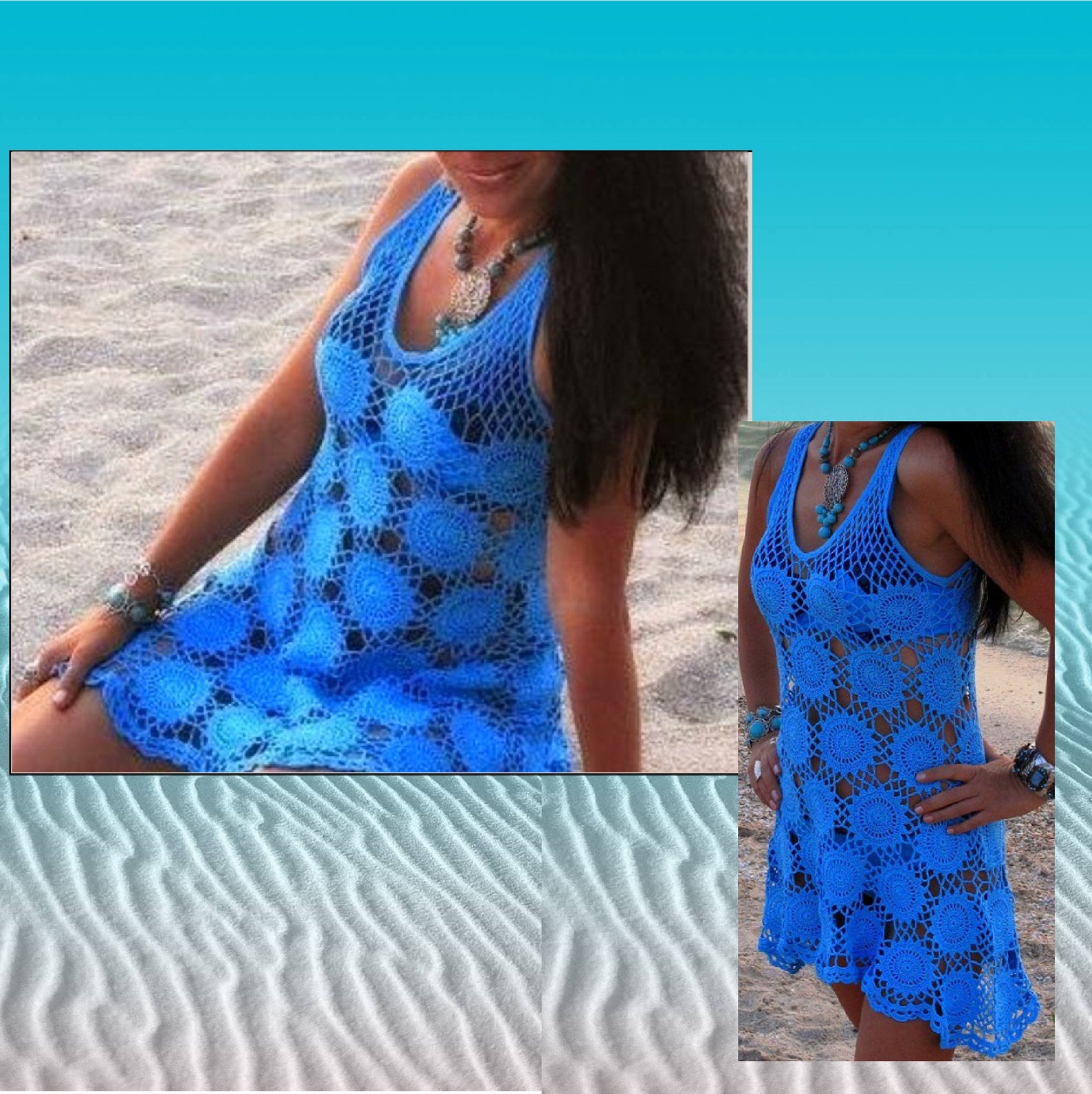 Crochet Dress Pattern for Women Plus Size Swimwear Tunic - Etsy