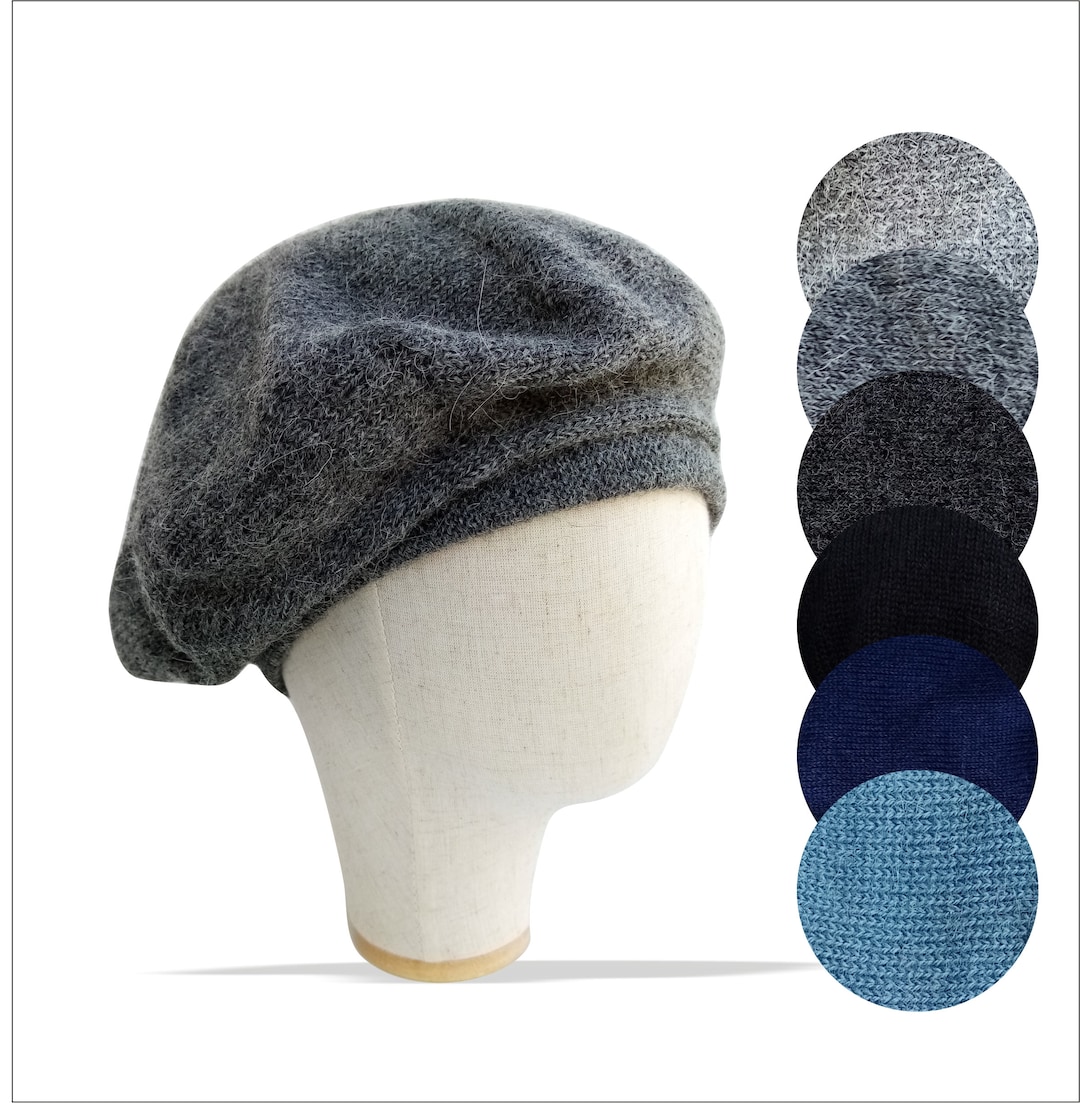 Mens Beret Grey Alpaca Wool Beret Scottish Tam - Etsy