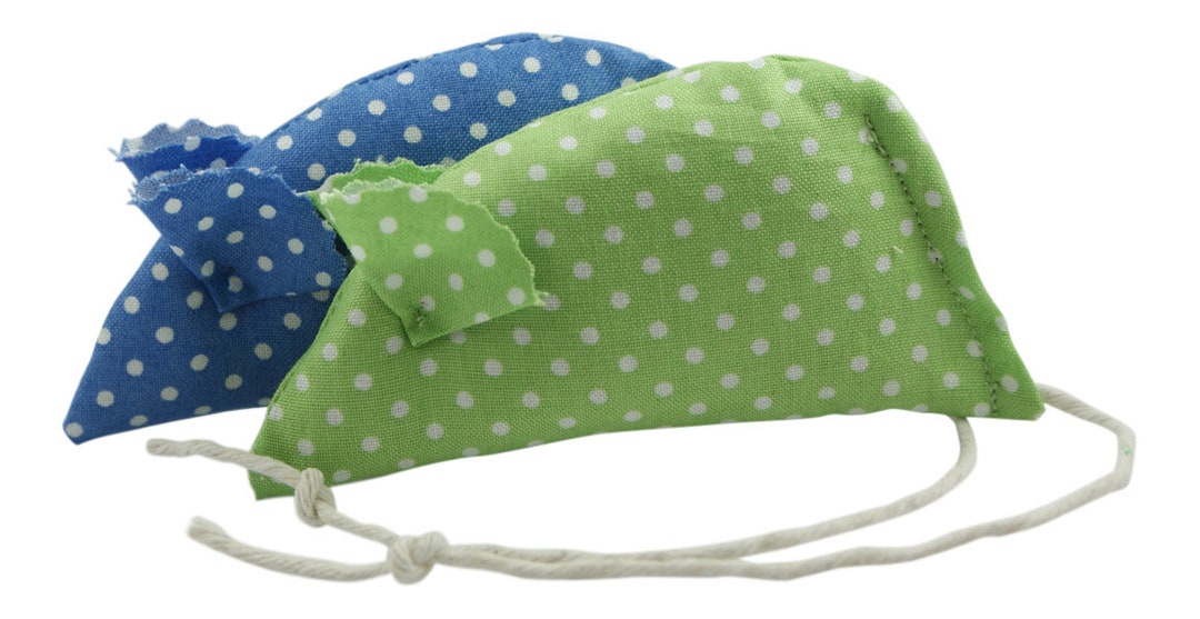 Pack of 2 Catnip Mice Spotty Blue and Spotty Green - Etsy