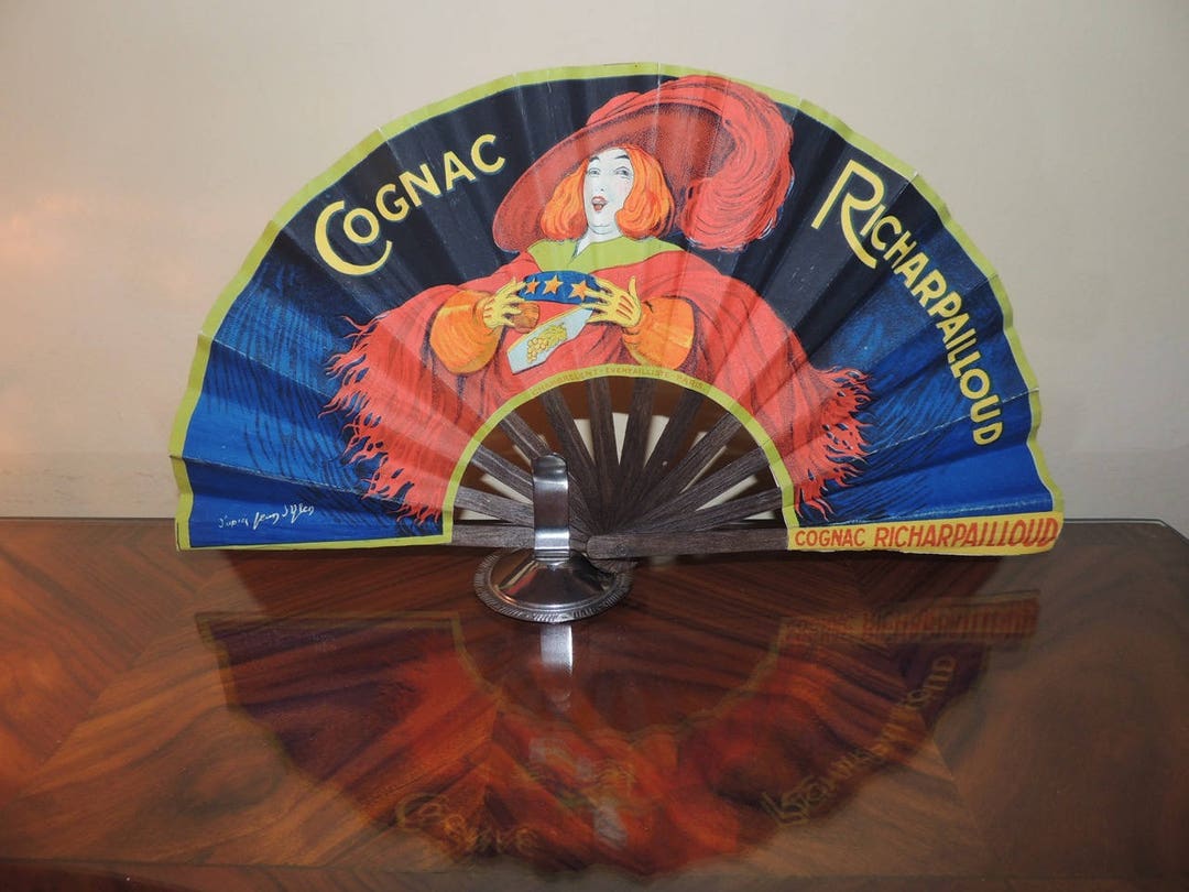 1920s Original French Paper Advertising Fan for Richarpailloud Cognac ...