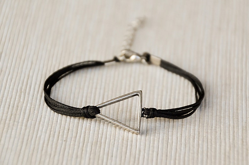 Triangle Bracelet, Women Bracelet With Silver Triangle Charm ...