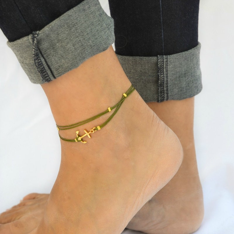 Anchor Anklet - Etsy