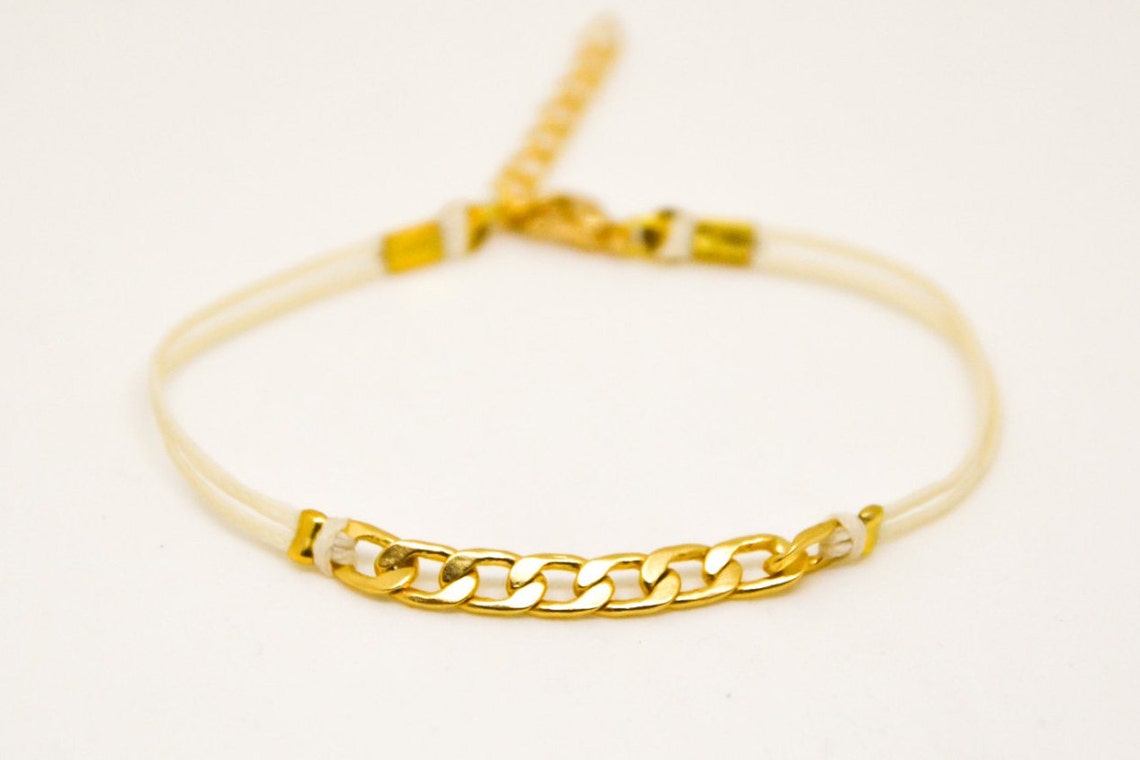 Bracelet for Her Gold Bracelet Cord Bracelet Gold Plated | Etsy