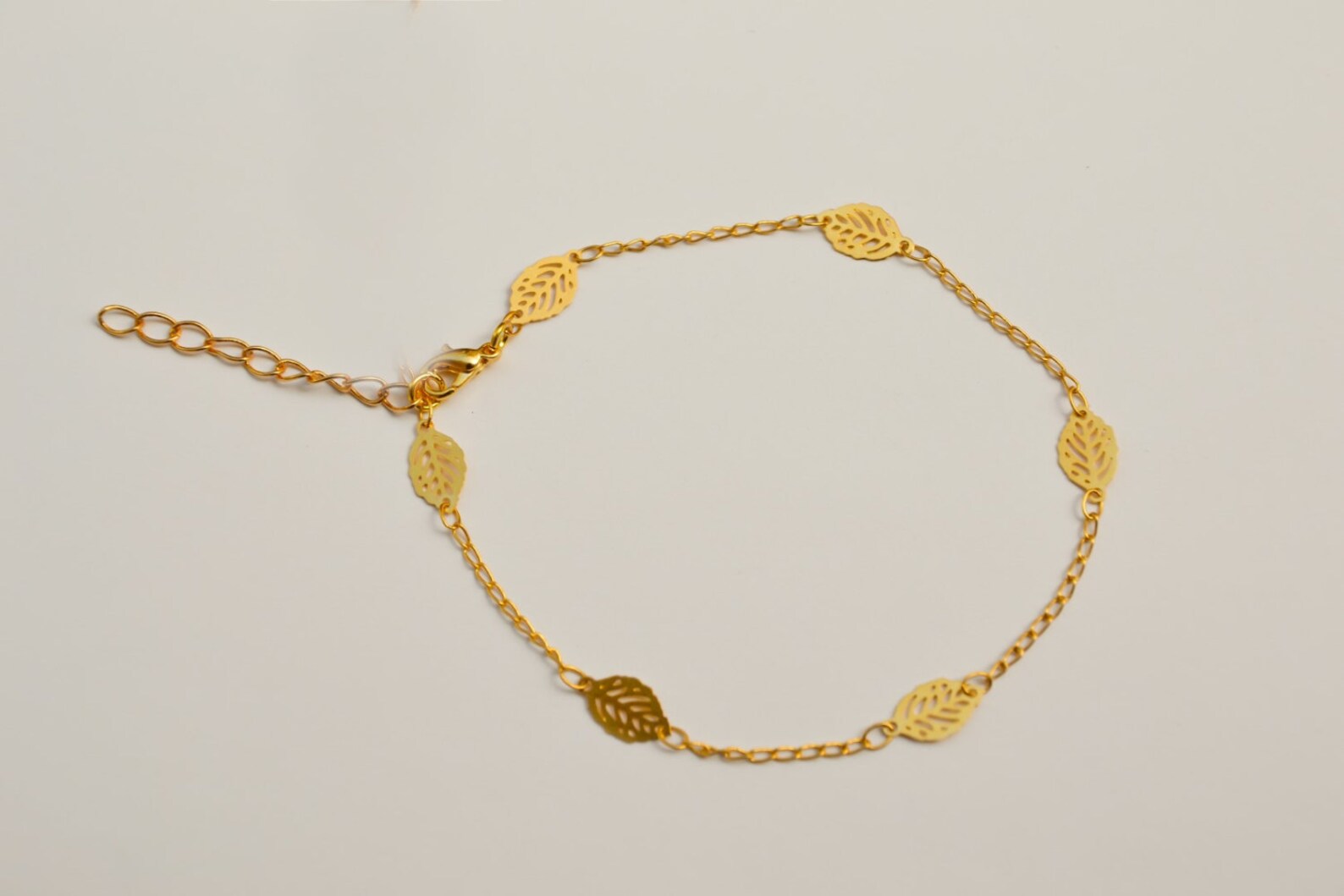 Gold Anklet Elegant 24k Gold Plated Chain Ankle Bracelet With - Etsy