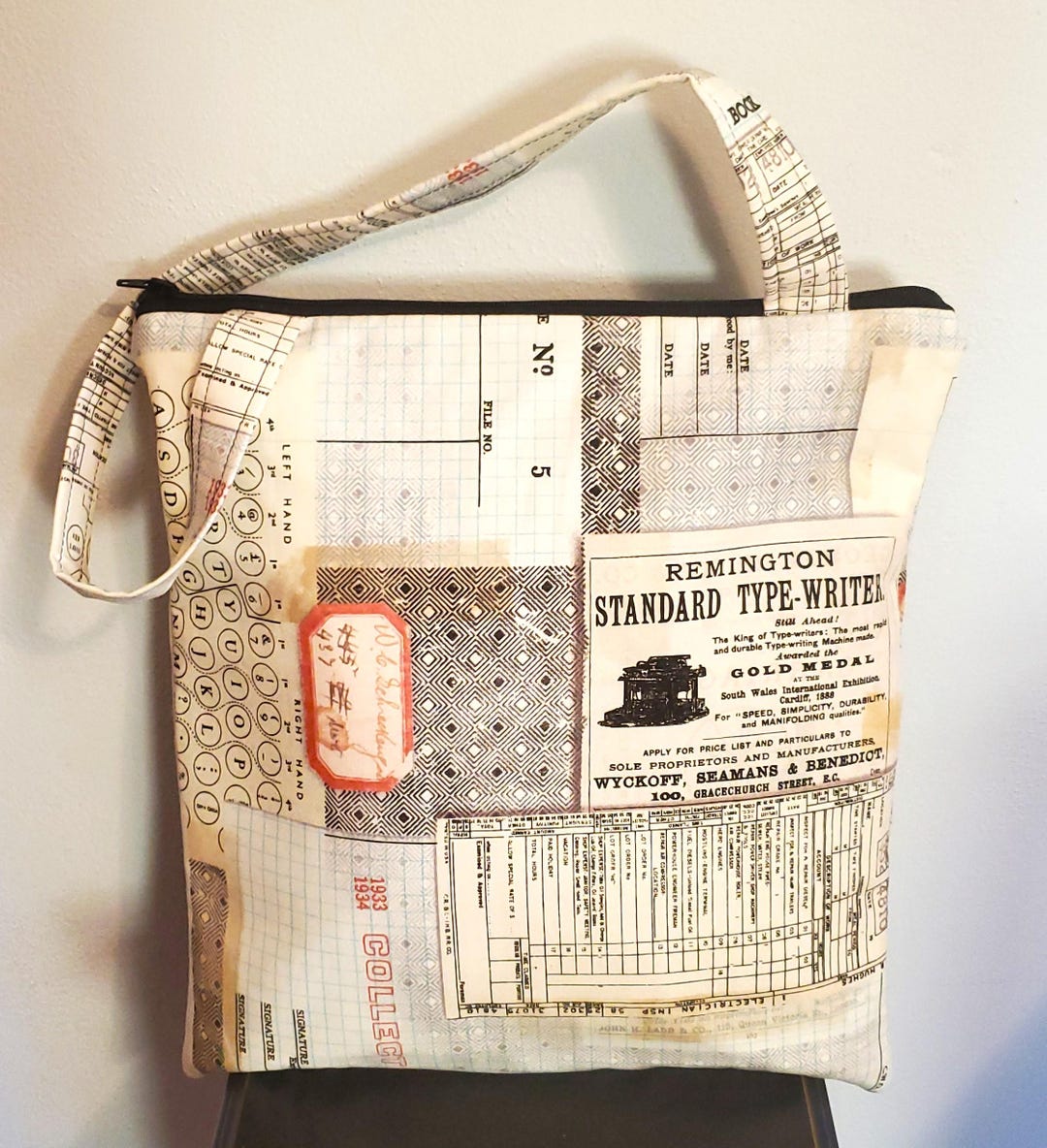 Tim Holtz Vintage Typewriter Handmade Fabric Bag - Etsy