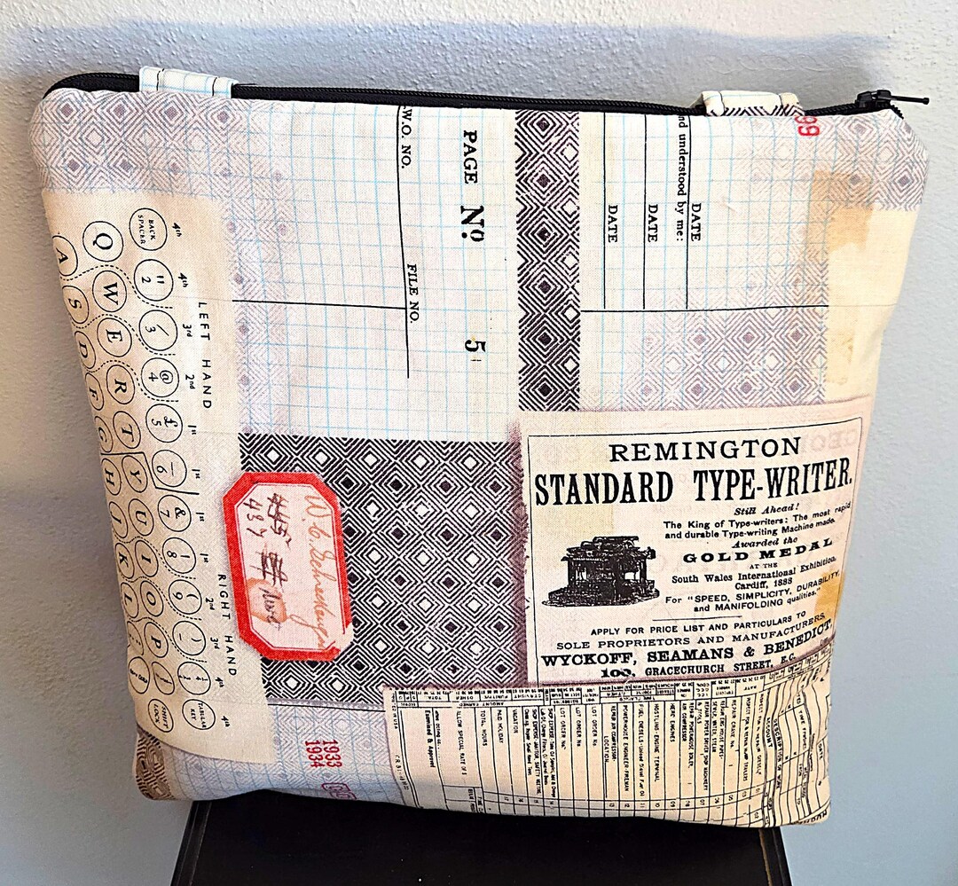 Tim Holtz Fabric Typewriter Tote Bag Purse - Etsy