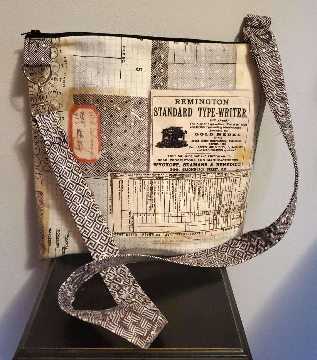 Tim Holtz Fabric Typewriter Adjustable Shoulder Tote Bag Purse - Etsy