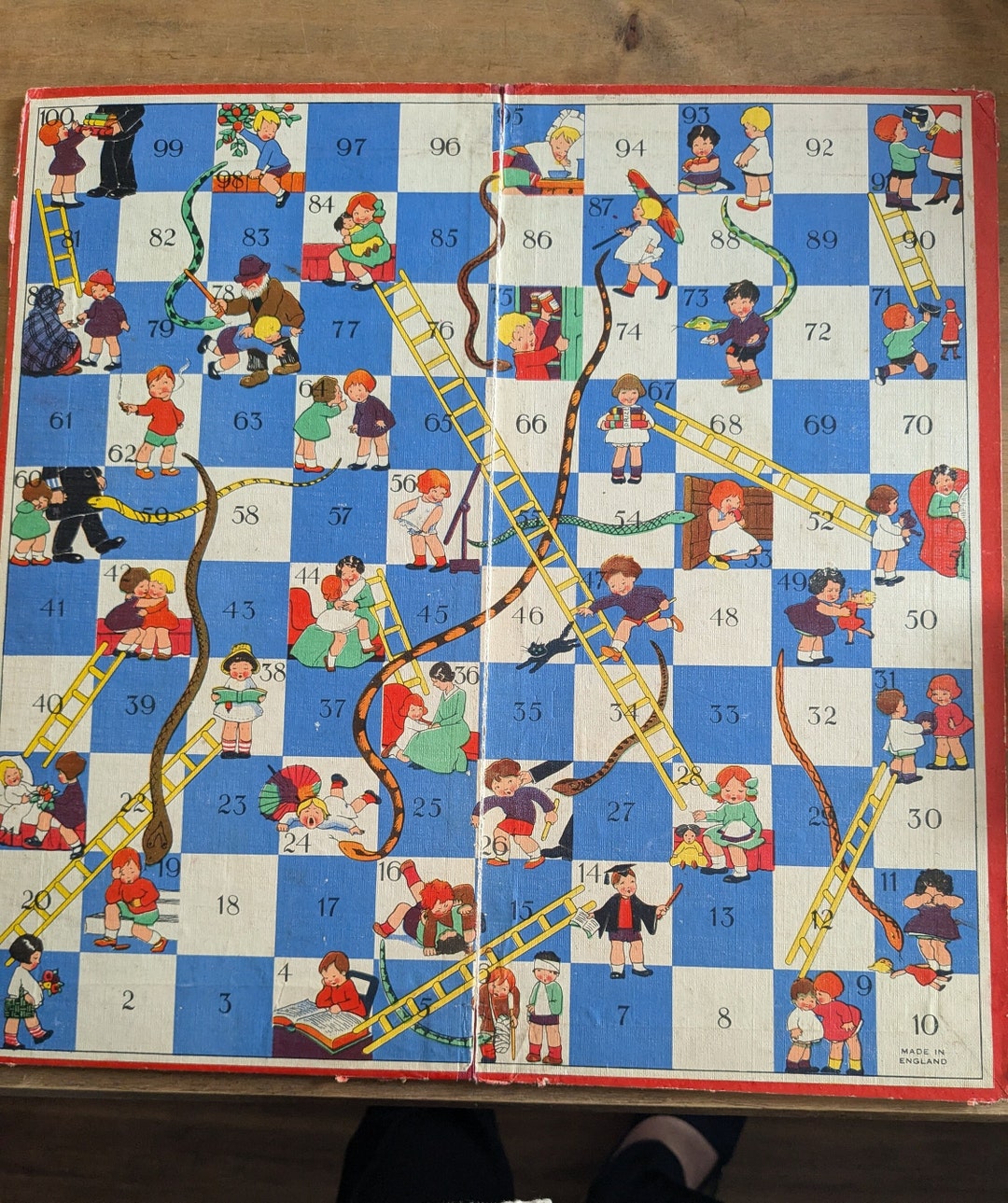 Vintage 50s C Spears Snakes and Ladders Board Game - Etsy